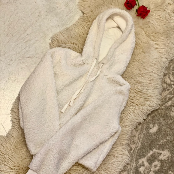 Colsie | Tops | Cute Comfy Cropped Fuzzy Hoodie | Poshmark